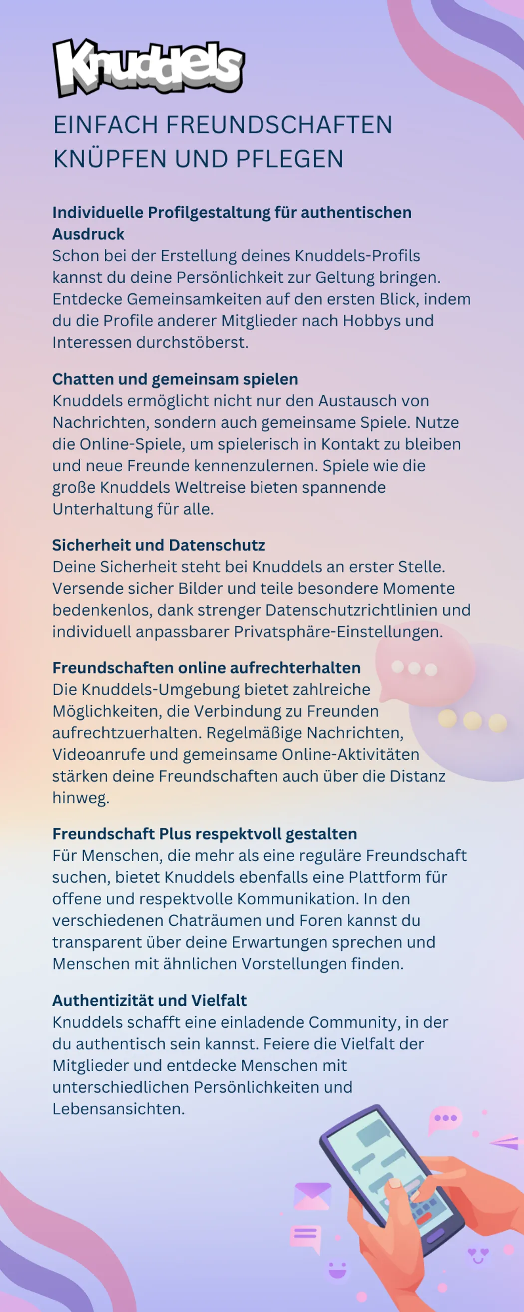 Freunde finden Neue Freundschaften finden bei Knuddels